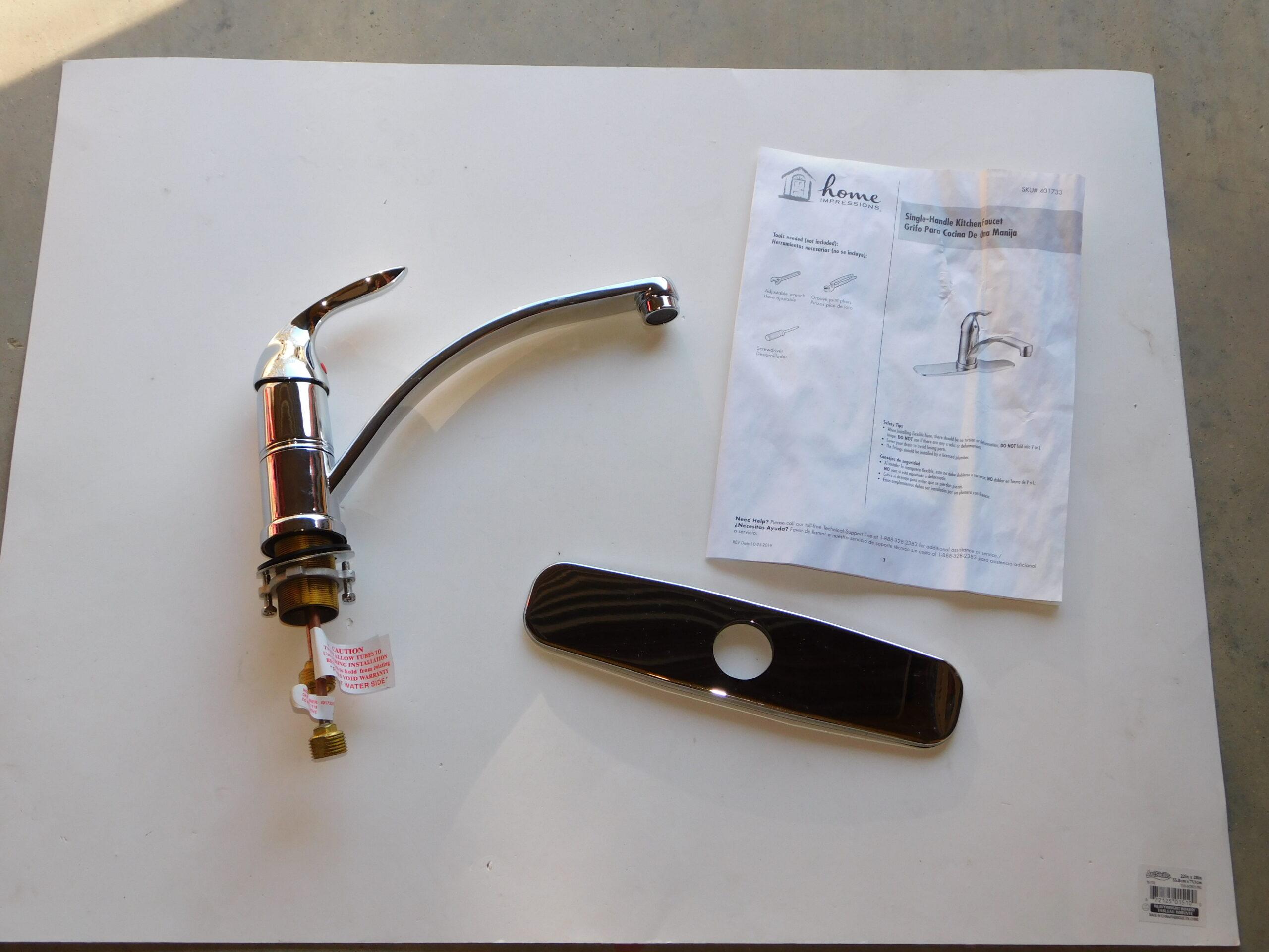 Home Impressions Single Handle Chrome Kitchen Faucet - Suns of Texas